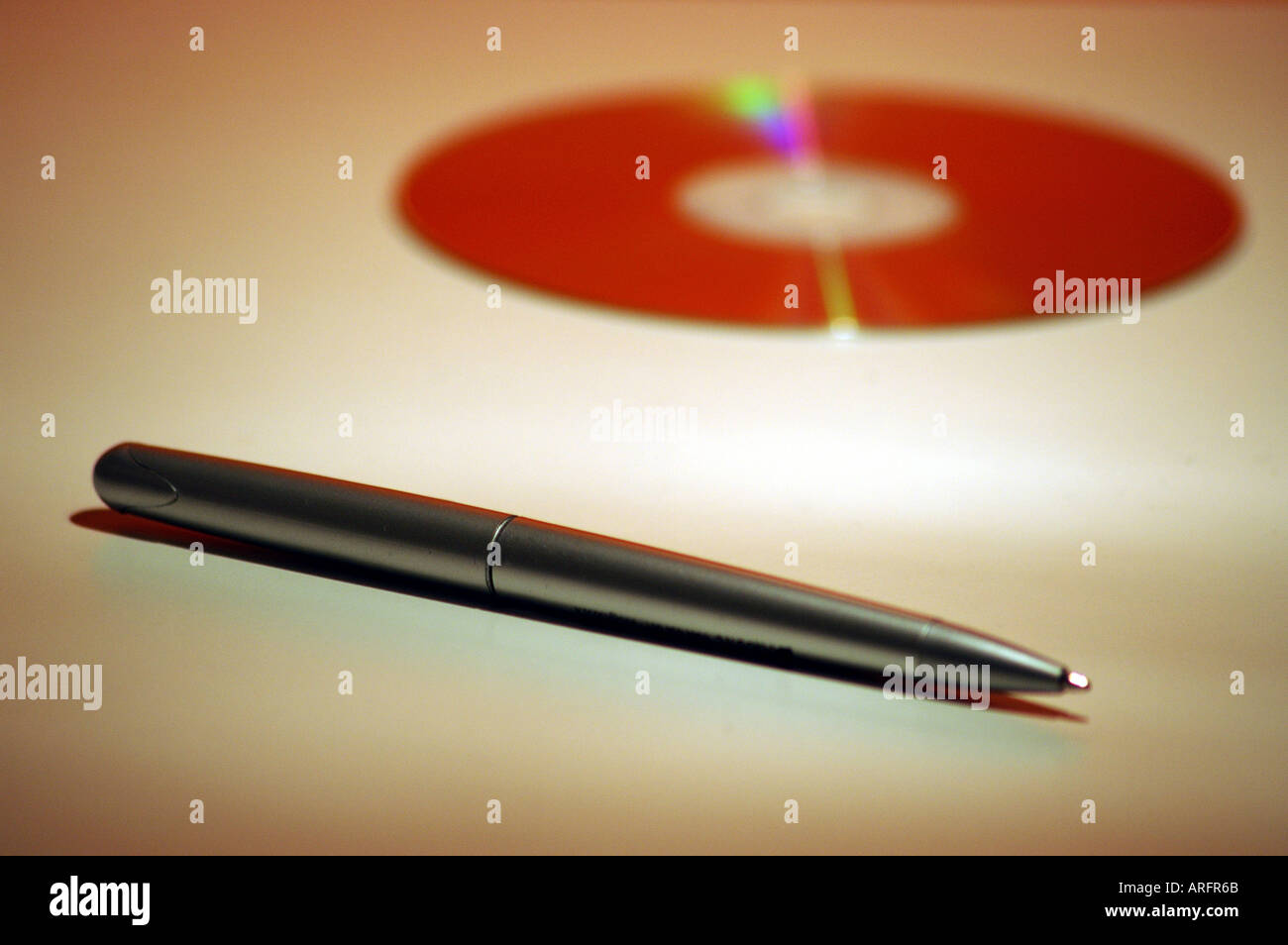 Pen and CD Stock Photo - Alamy