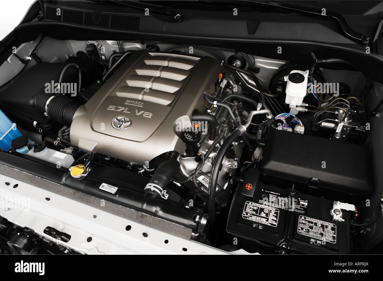 2007 Toyota Tundra Limited CrewMax in Silver - Engine Stock Photo - Alamy