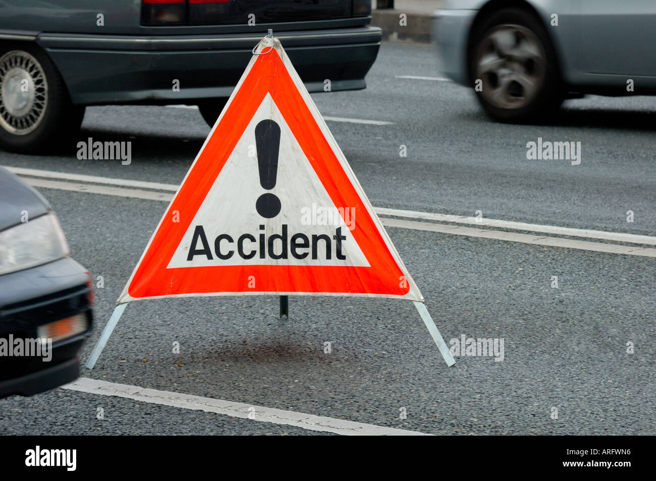 Police crash warning sign hi-res stock photography and images - Alamy