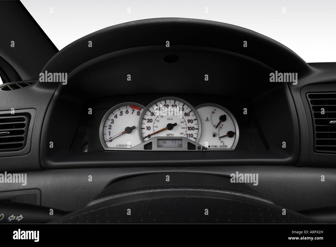 2008 Toyota Corolla S in Silver - Speedometer/tachometer Stock Photo ...