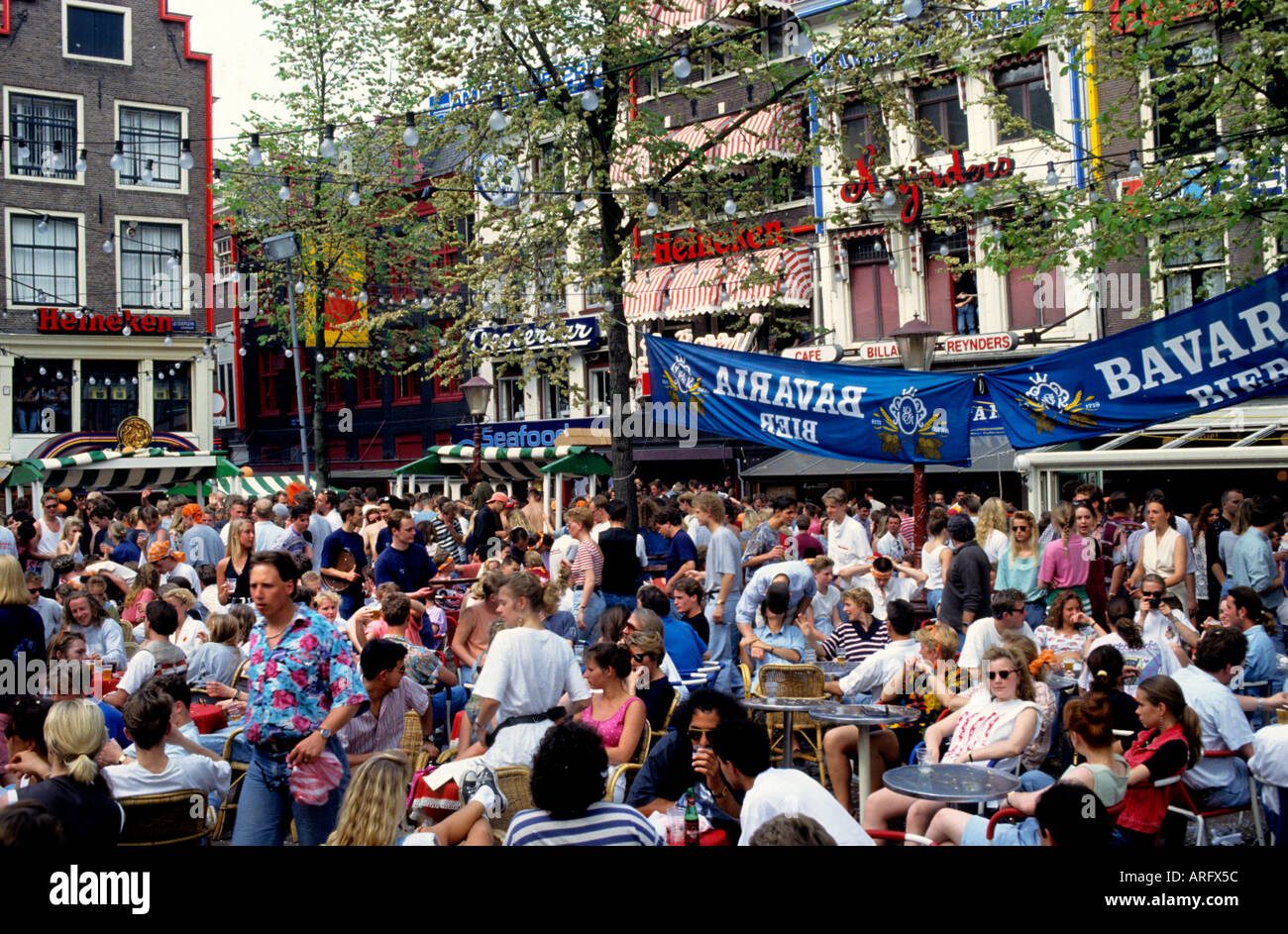 Netherlands Amsterdam Koninginnedag Dutch Royal Queen's feast party ...