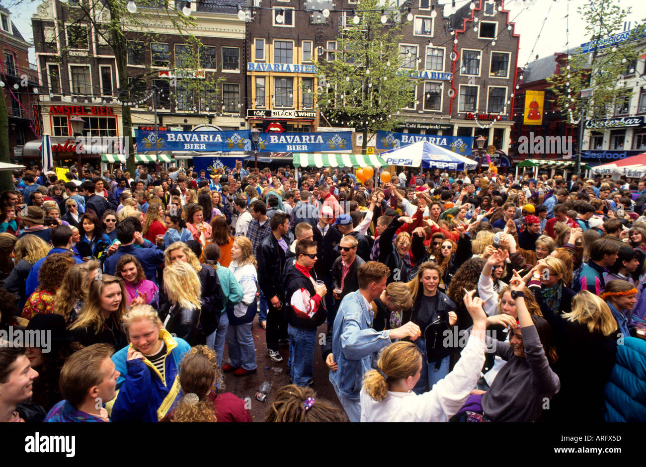 Netherlands Amsterdam Koninginnedag Dutch Royal Queen's feast party ...