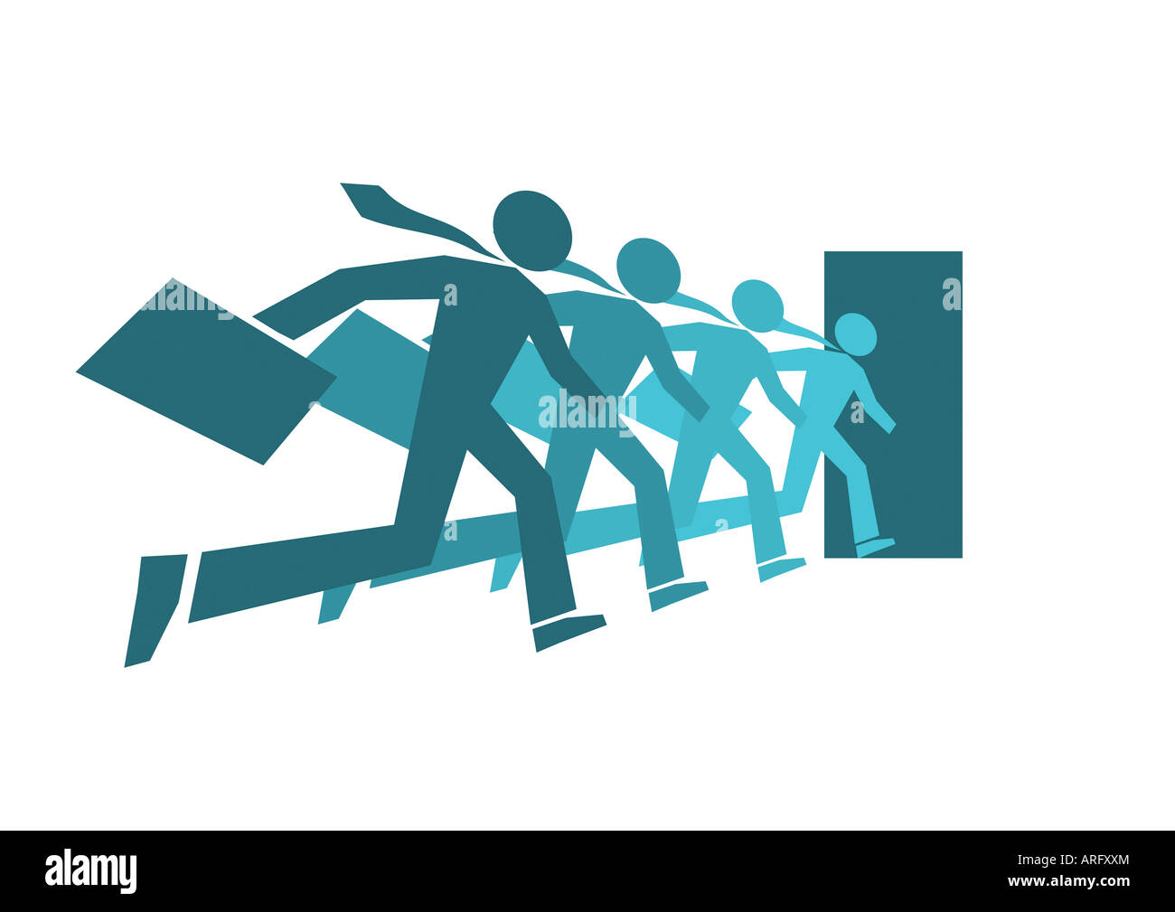 Race to Work Stock Photo - Alamy