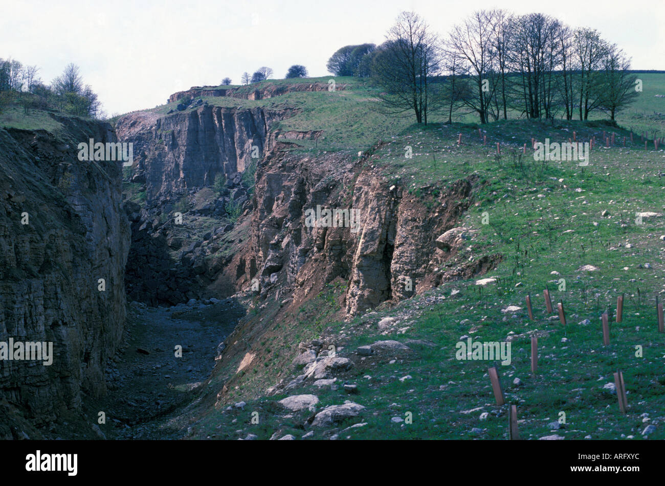 "Deep Rake" a Fluorspar excavation near "Longstone Edge" in Derbyshire ...