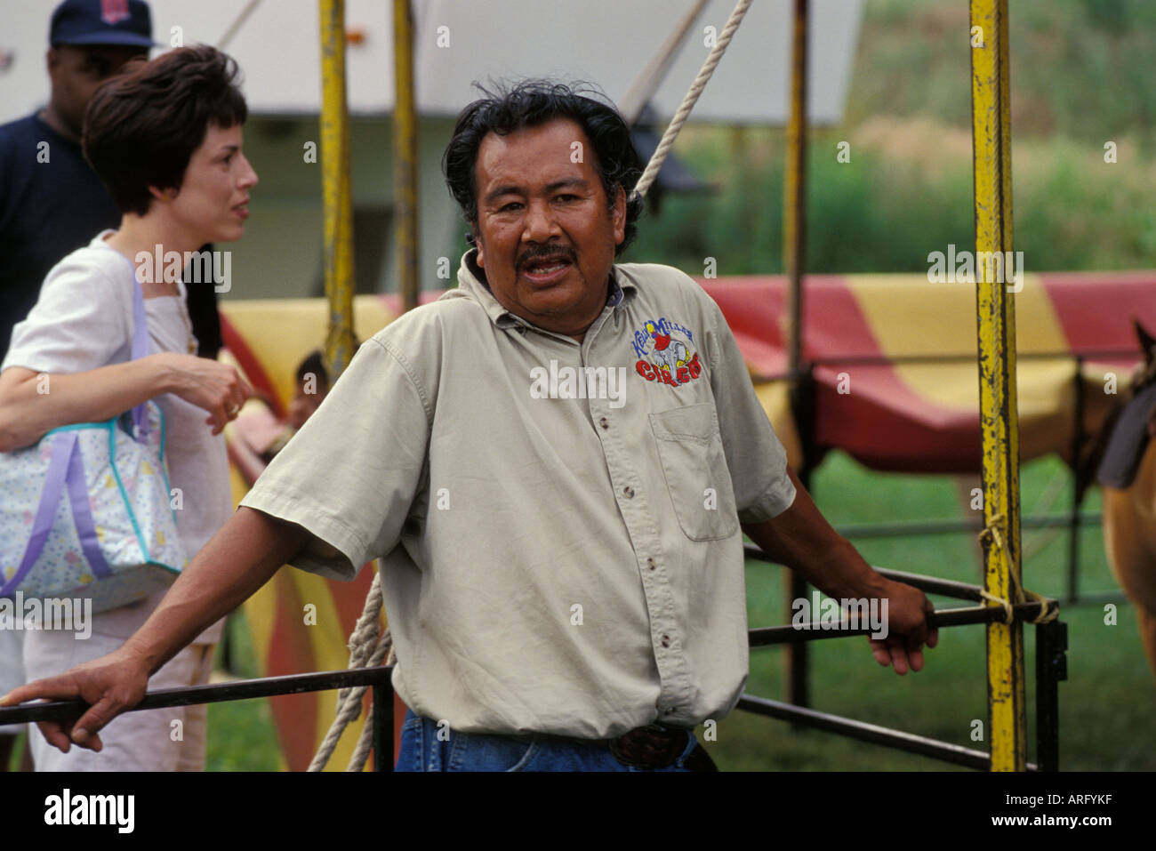 Kelly Miller Circus USA America American roustabout Stock Photo - Alamy