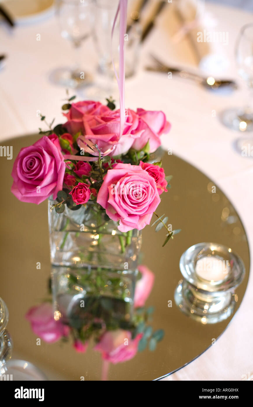 Wedding Flowers table decoration Stock Photo - Alamy