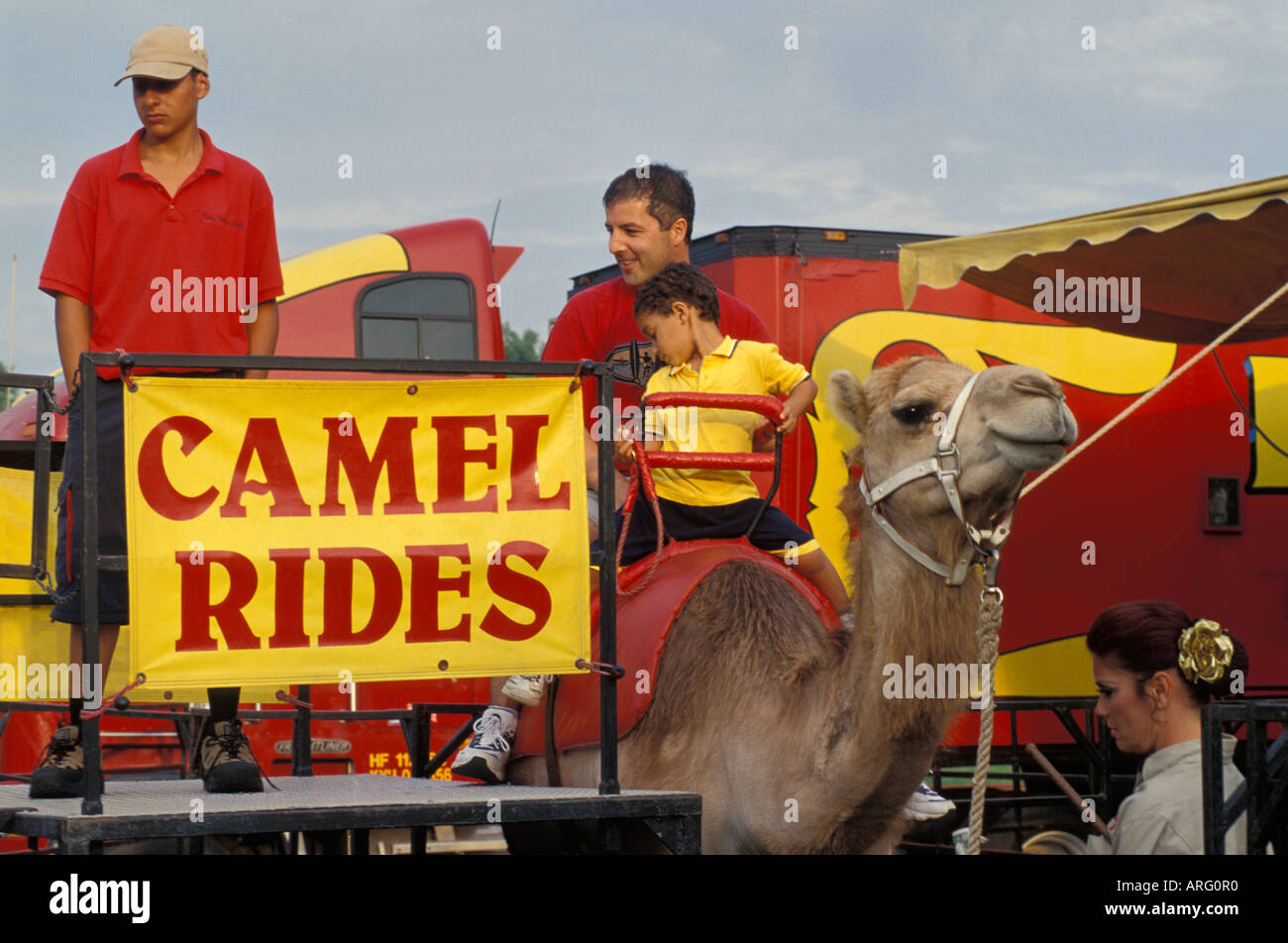 camel rides on midway Stock Photo - Alamy