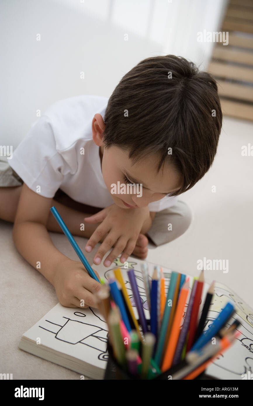 Colouring book and crayons hi-res stock photography and images - Alamy