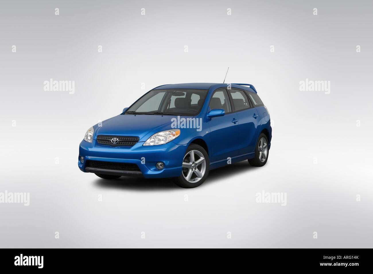 2007 Toyota Corolla Matrix XR in Blue - Front angle view Stock Photo ...