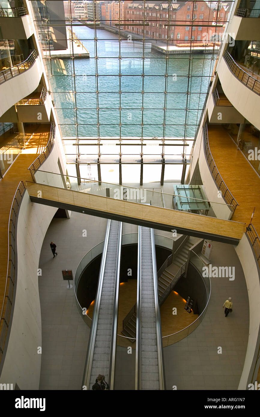 Interior The Royal Library The Black Diamond, Copenhagen Denmark Stock ...
