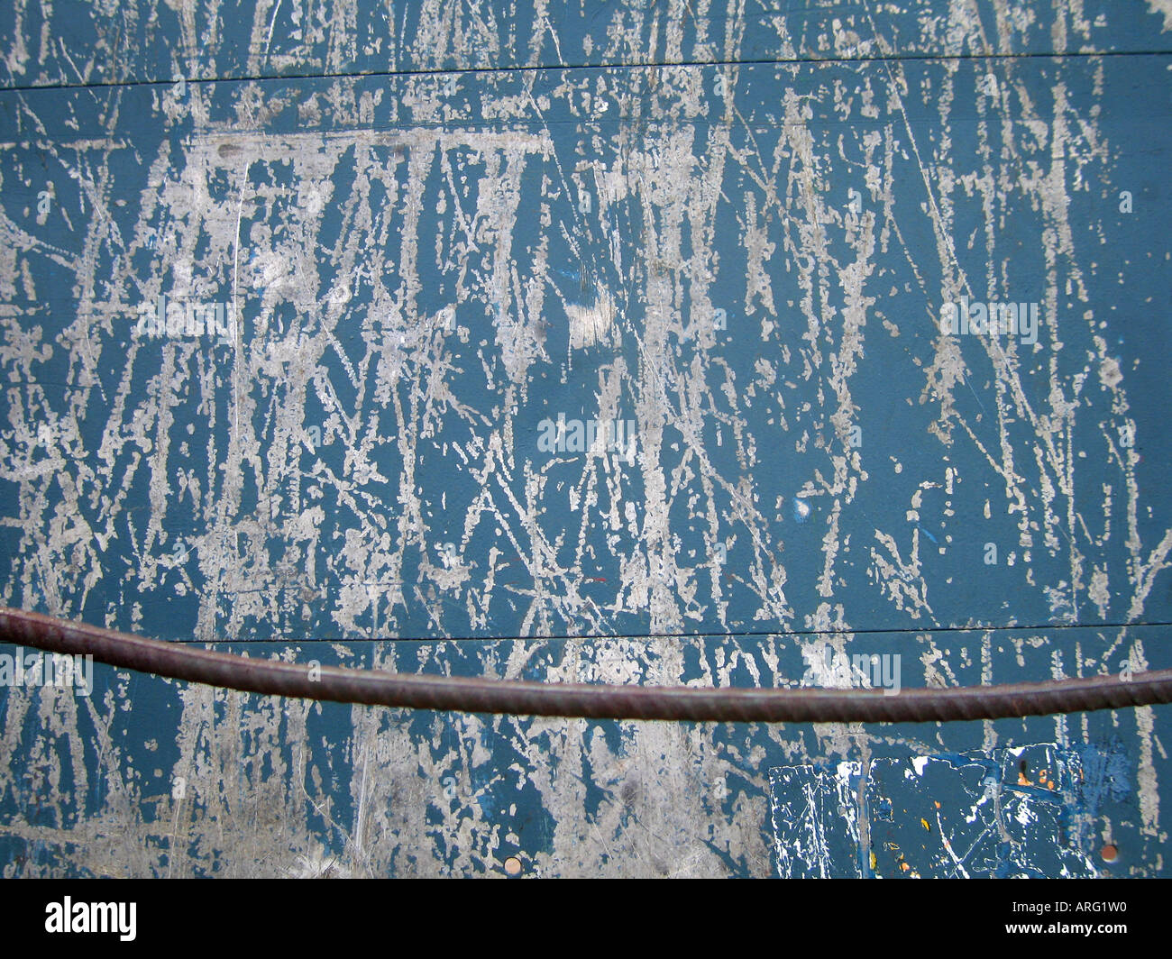 Scratched blue paint on metal Stock Photo - Alamy