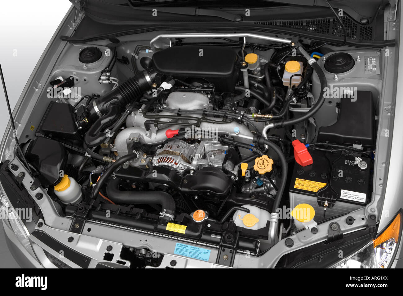 2007 Subaru Impreza 2.5i in Gray - Engine Stock Photo - Alamy