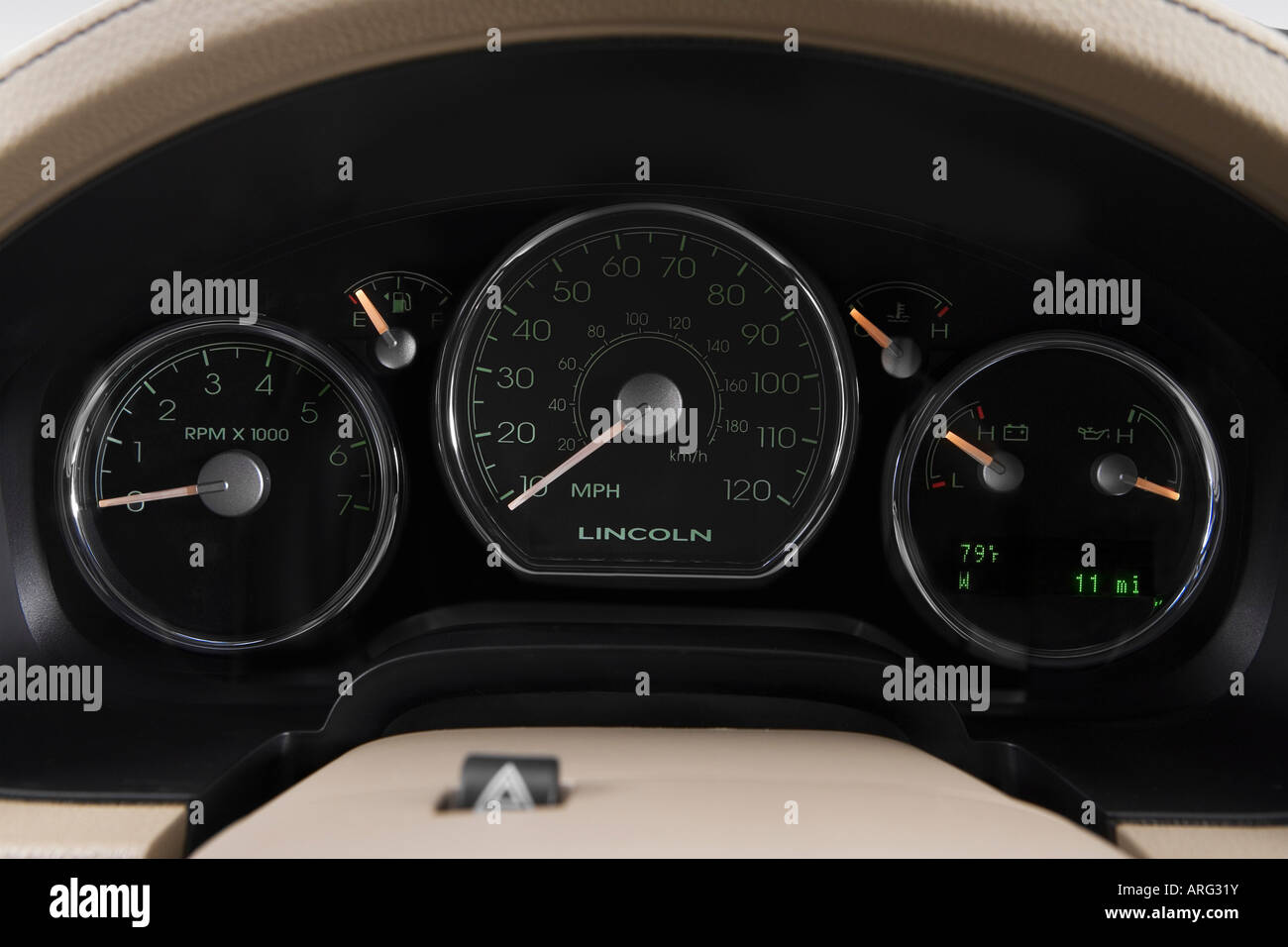 2007 Lincoln Mark LT in Red - Speedometer/tachometer Stock Photo - Alamy