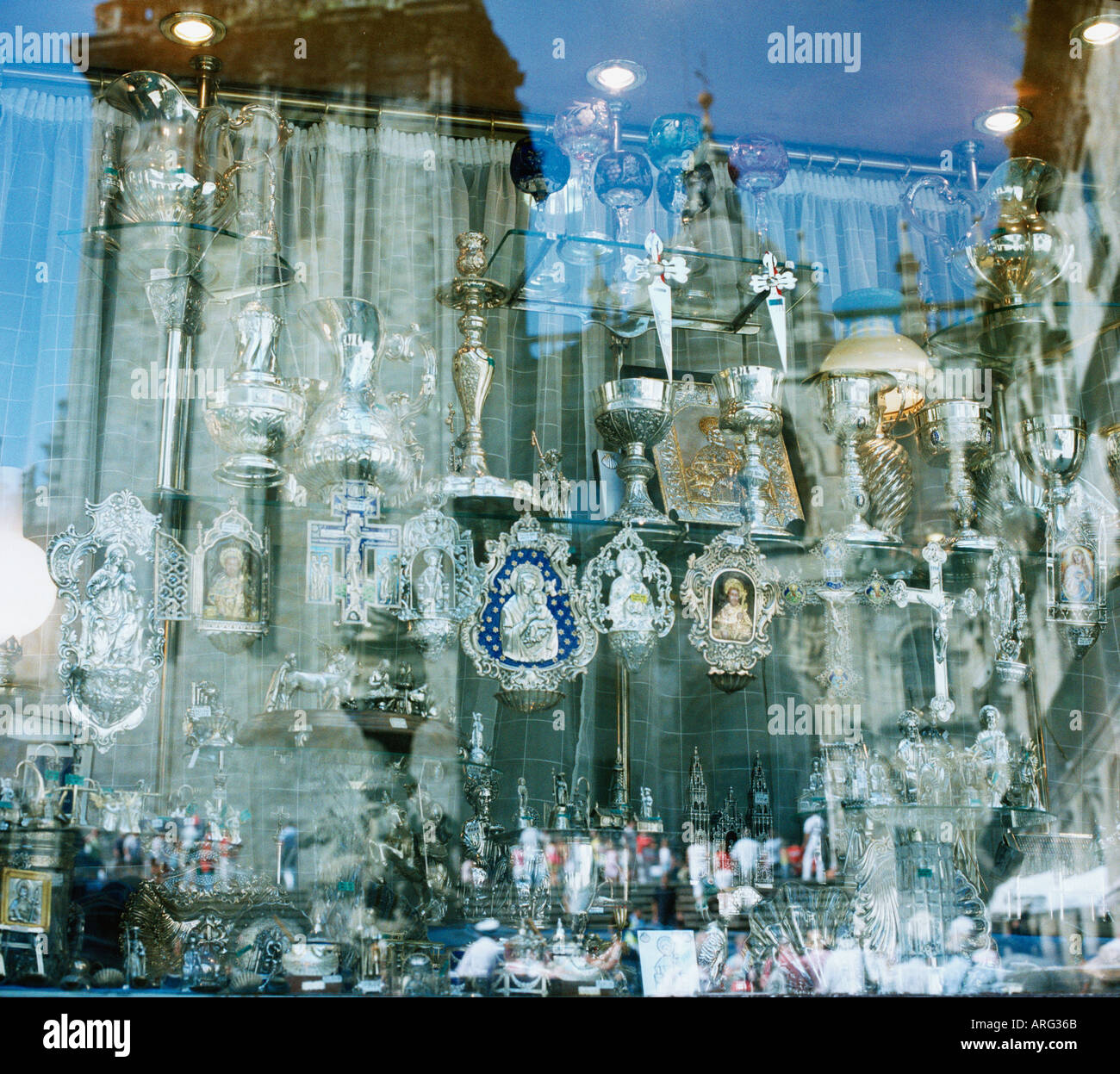 View religious objects through window hi-res stock photography and ...