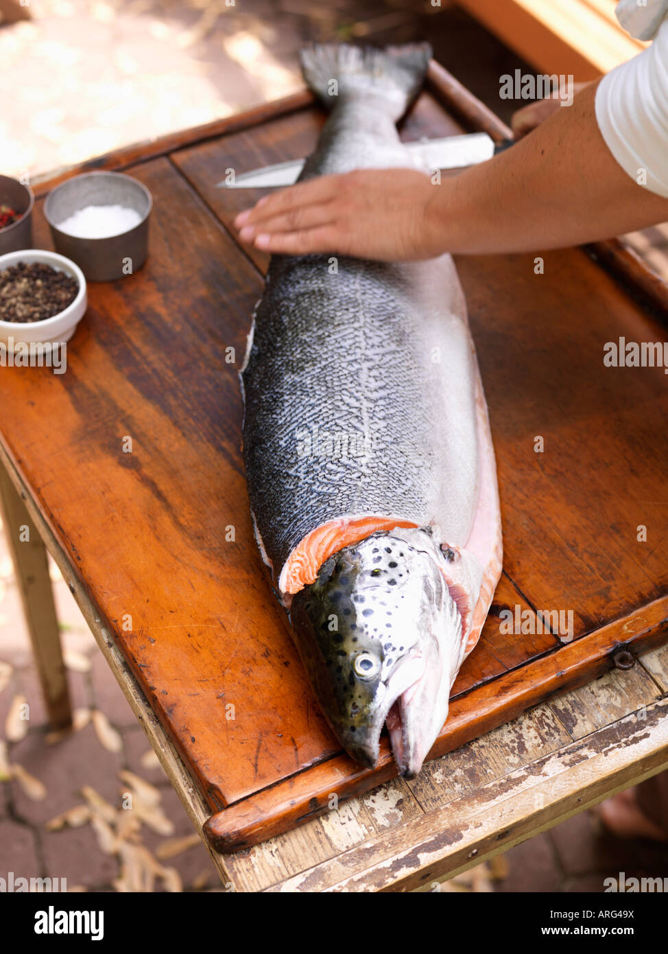 Person Filleting Fish Stock Photo - Alamy