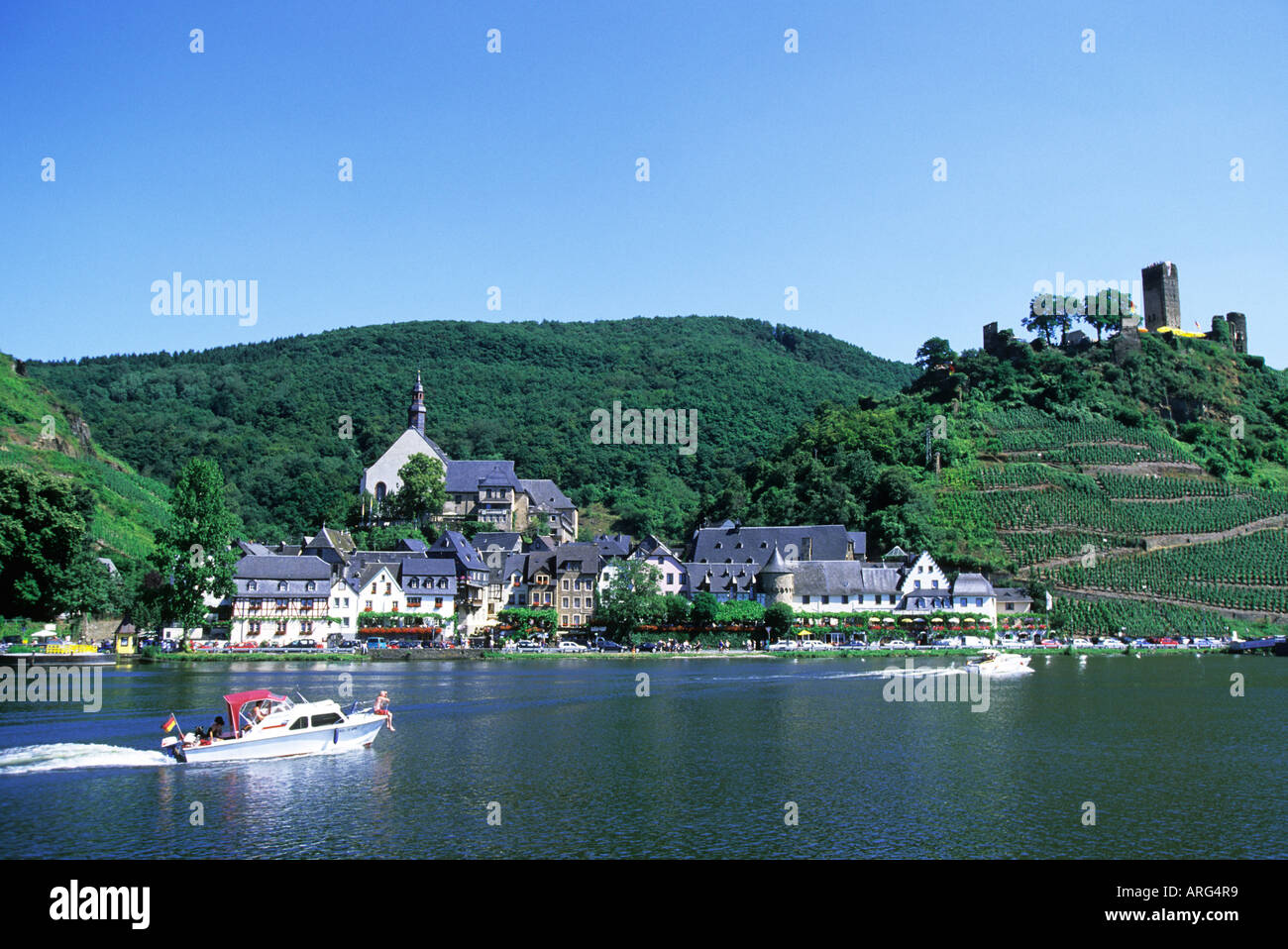 view of the town of Beilstein and Metternich Castle Stock Photo - Alamy