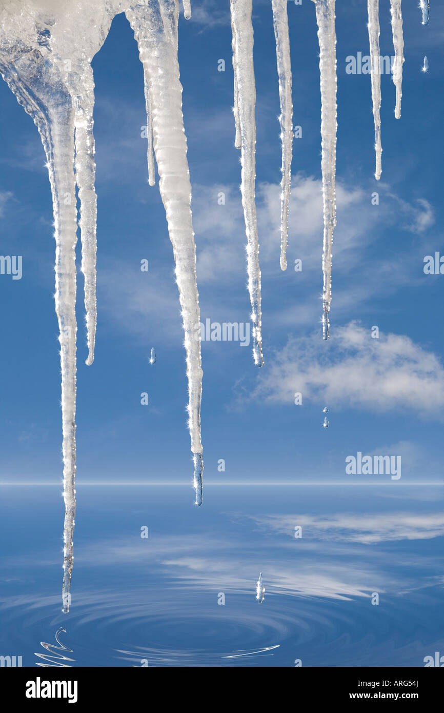 Icicle melting ripple hi-res stock photography and images - Alamy