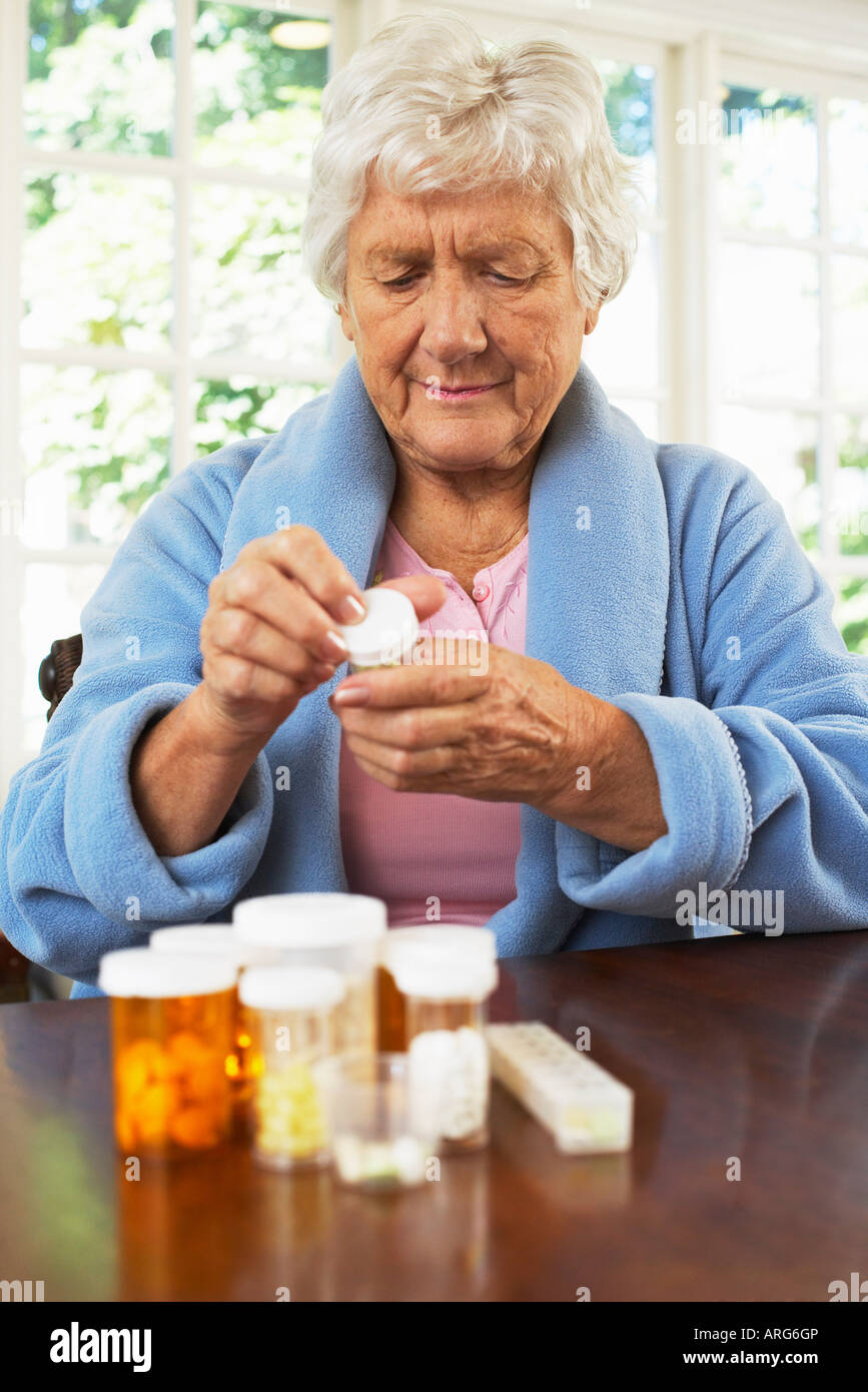 Lady Woman Taking Pill High Resolution Stock Photography and Images - Alamy