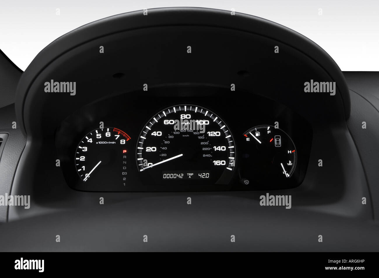 2007 Honda Accord LX in Silver - Speedometer/tachometer Stock Photo - Alamy