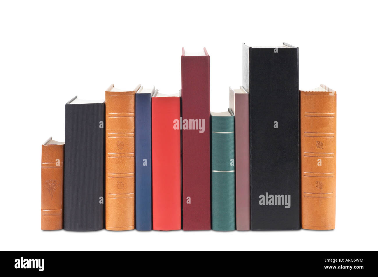Books in a row Stock Photo - Alamy
