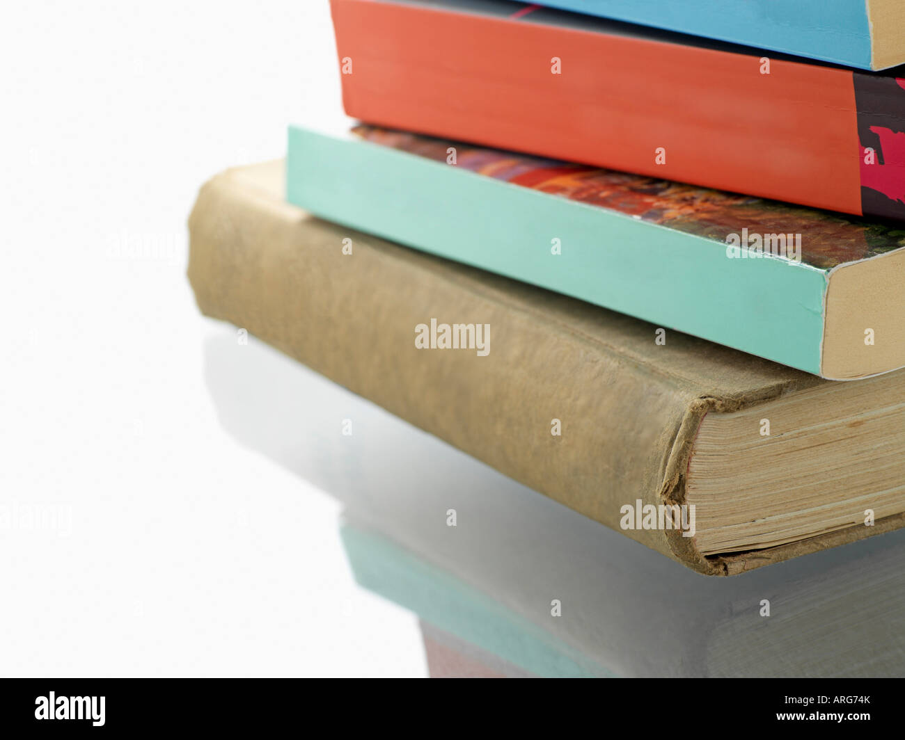 Stack of Old and New Books Stock Photo - Alamy