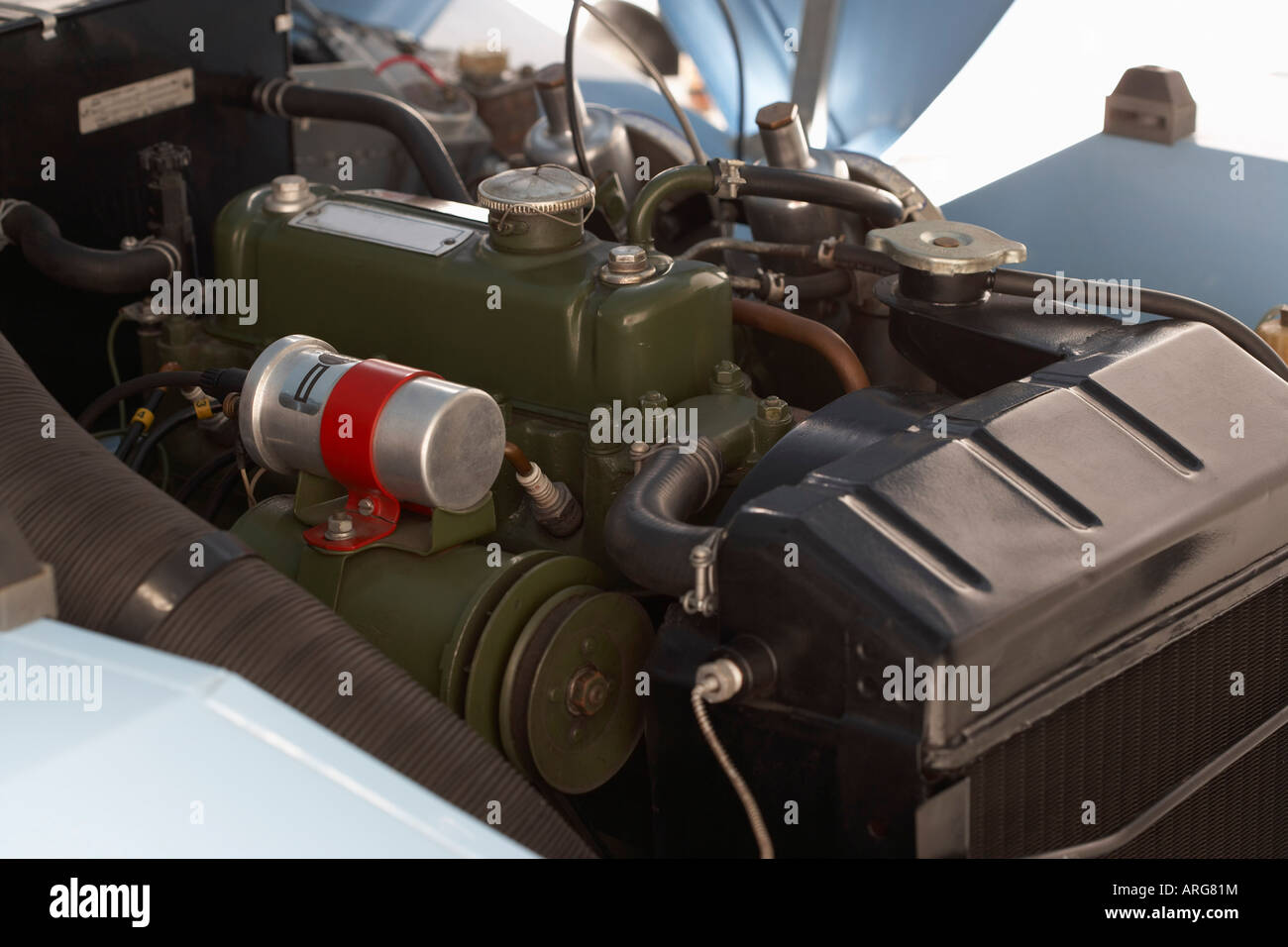 Engine of 1960 Austin Healey "Bugeye" Sprite Stock Photo - Alamy