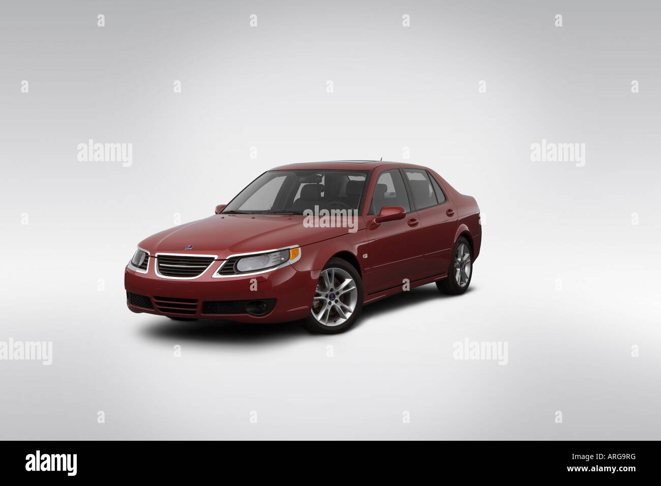 2007 Saab 9-5 2.3T in Red - Front angle view Stock Photo - Alamy