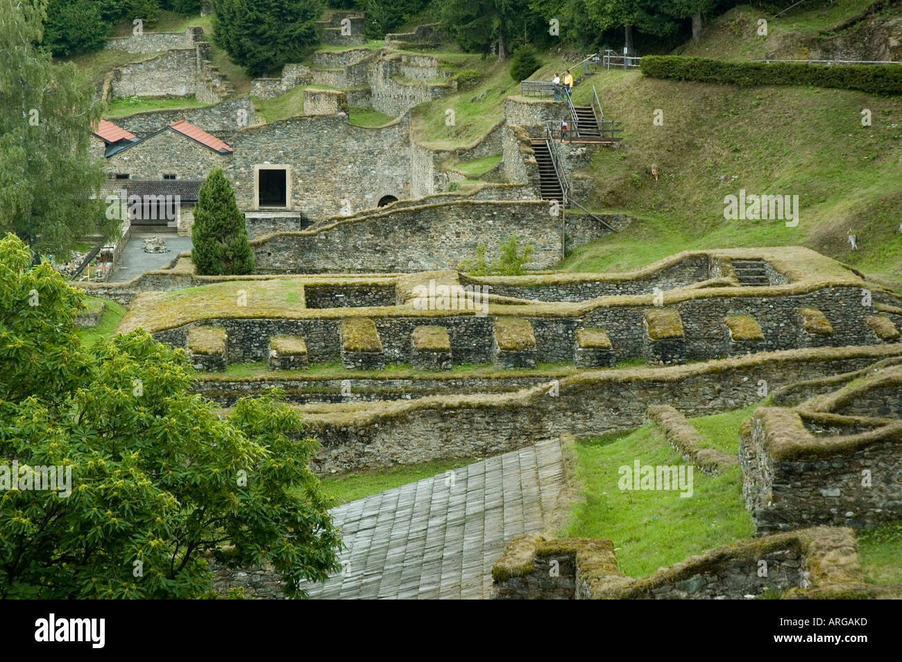Archaeological park site in Magdalensberg, Carinthia, Carinzia Karntner ...