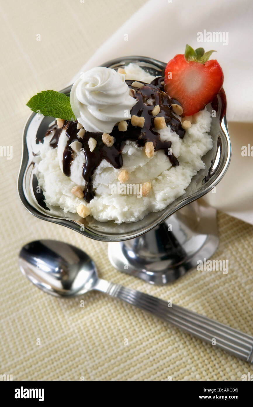 Ice Cream Sundae Stock Photo - Alamy