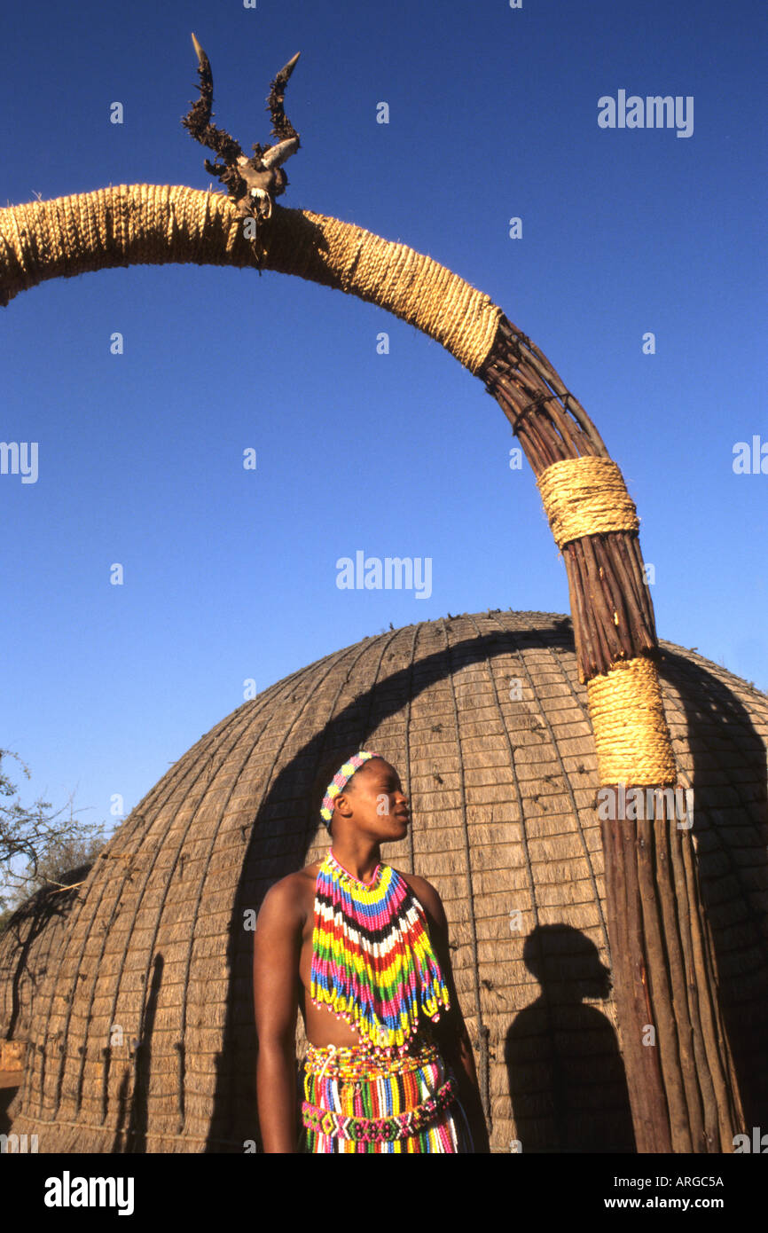 Native Zulu Woman at Shakaland Center South Africa Stock Photo - Alamy