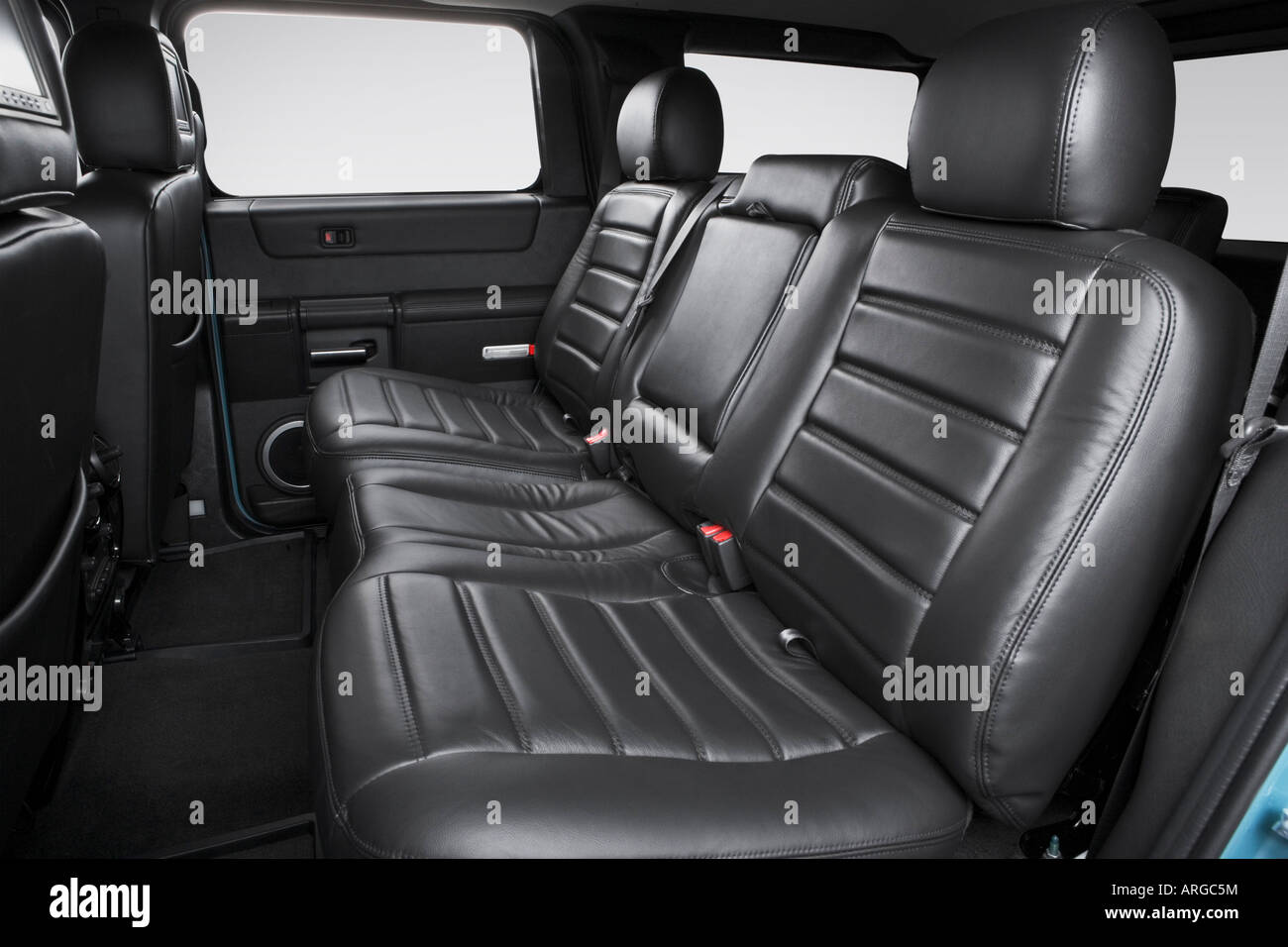 2007 Hummer H2 Glacier Blue Edition in Blue - Rear seats Stock Photo ...