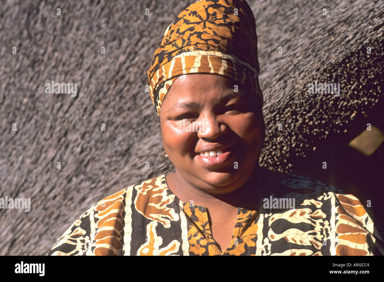 Colorful Native Zulu Woman in South Africa Grahamstown Stock Photo - Alamy