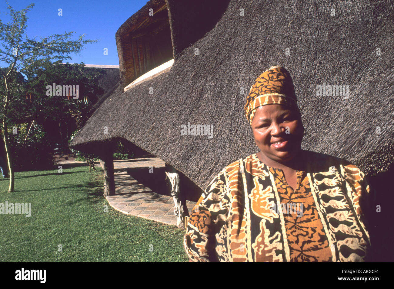 Colorful Native Zulu Woman in South Africa Grahamstown Stock Photo - Alamy