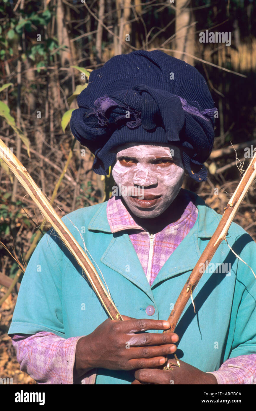 Native Zulu Woman with Sugar Cane in South Africa Stock Photo - Alamy