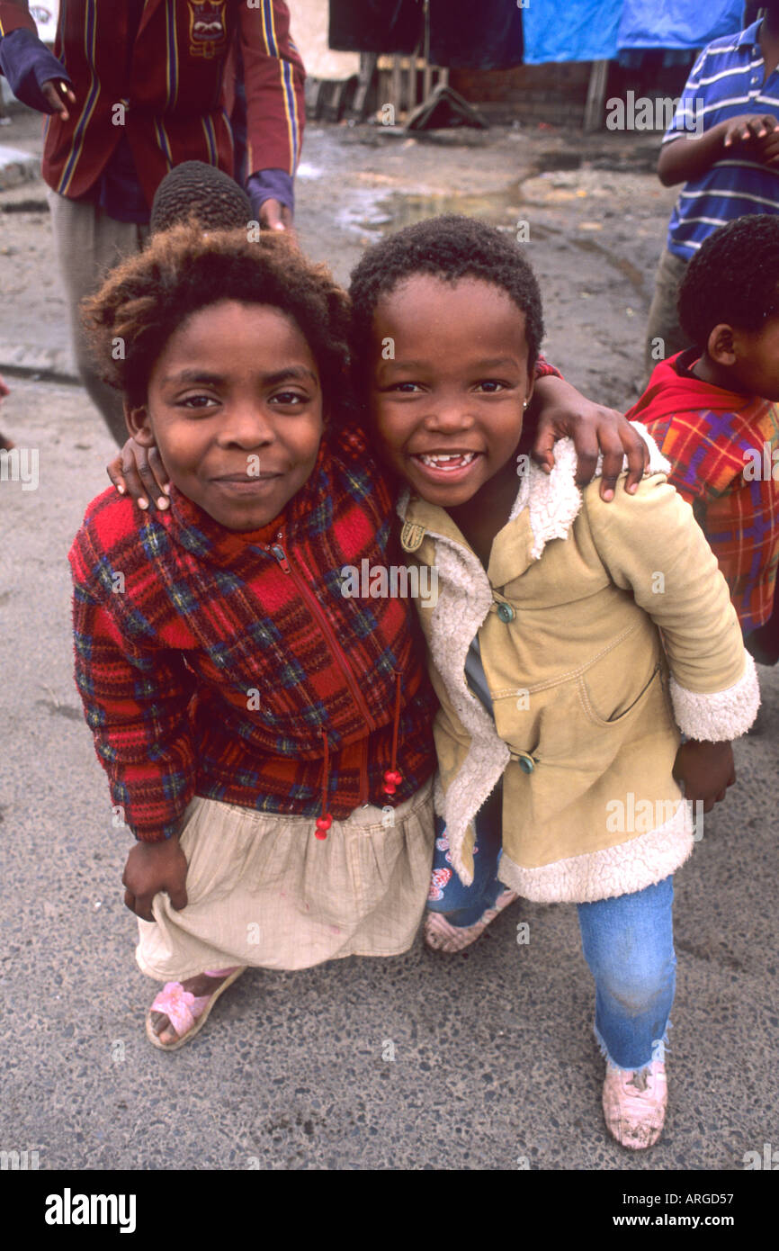 Portrait of Poverty Stricken Children at Cape Town in South Africa ...