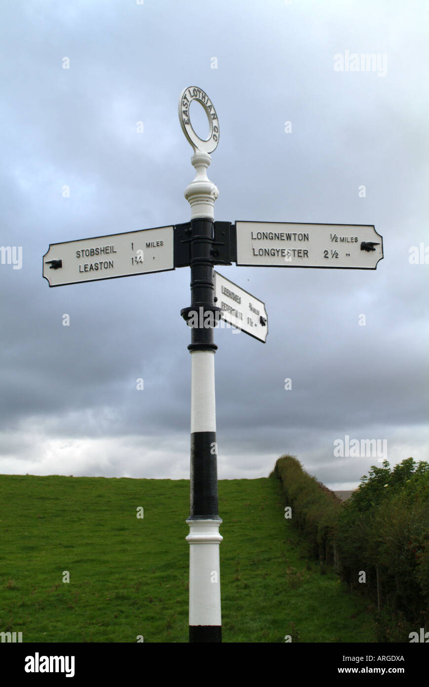 Old fashioned road sign in hi-res stock photography and images - Alamy