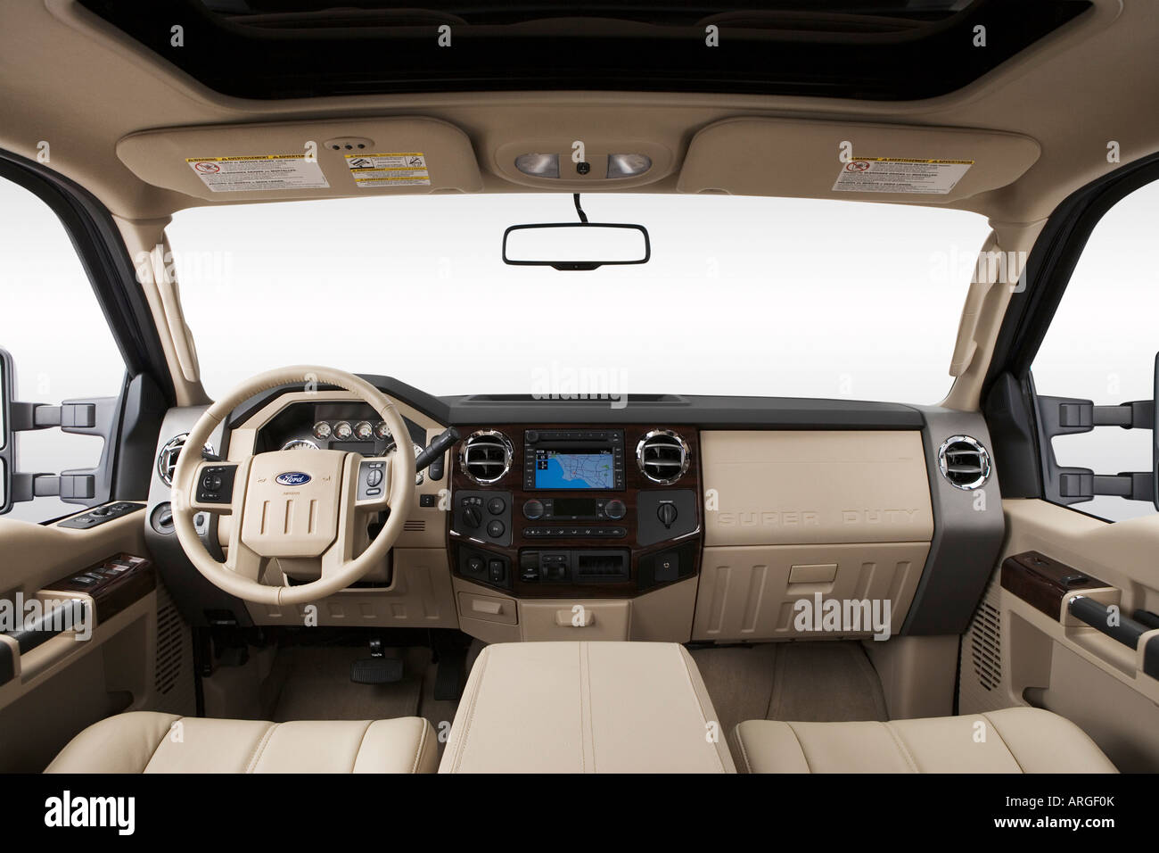 2008 Ford F-250 SD Lariat in Blue - Dashboard, center console, gear ...