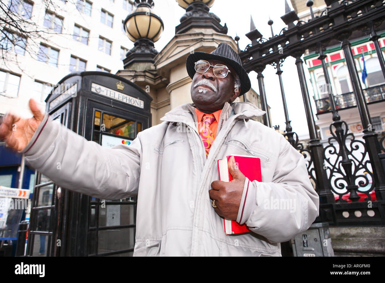 Christian black street preacher hi-res stock photography and images - Alamy