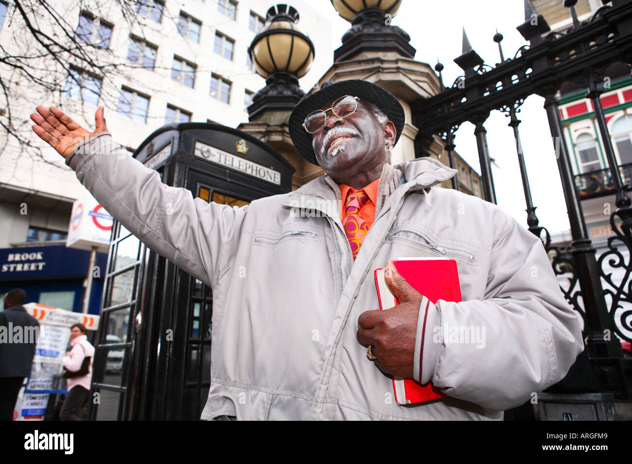 Christian black street preacher hi-res stock photography and images - Alamy