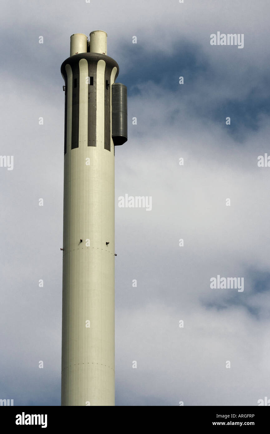 The top of the chimney at the cogeneration plant that is operated by BS ...