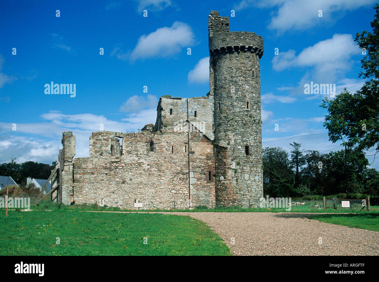 The ruins of Fethard Castle the tower dates from around the 15th ...