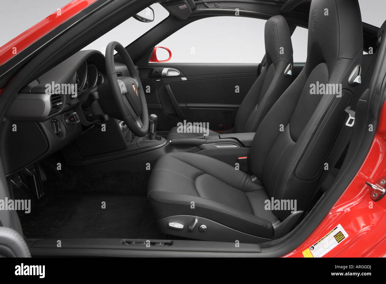 2007 Porsche 911 Targa 4 in Red - Front seats Stock Photo - Alamy