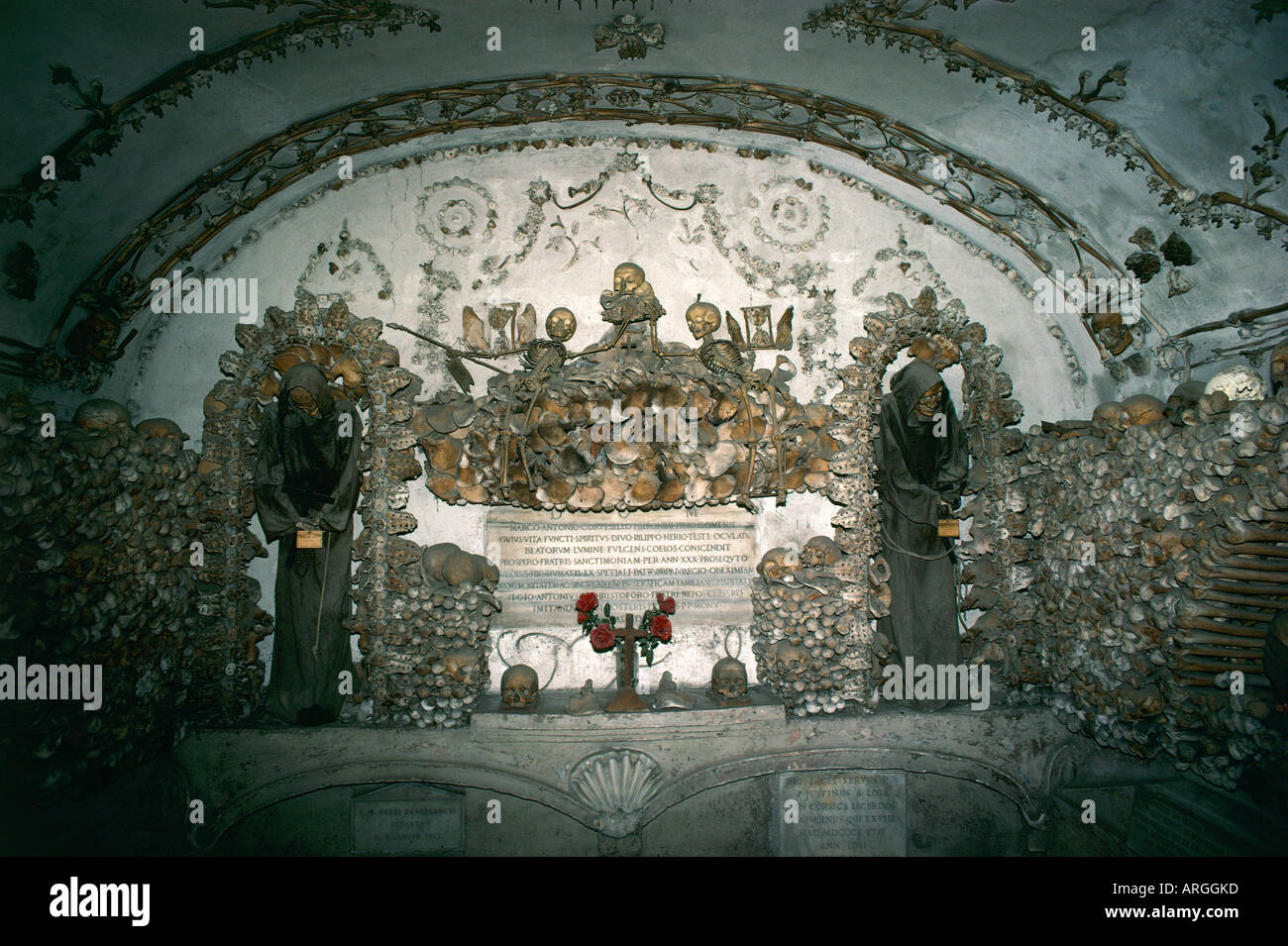 The crypt of the Church of Santa Maria della Concezione contains the ...