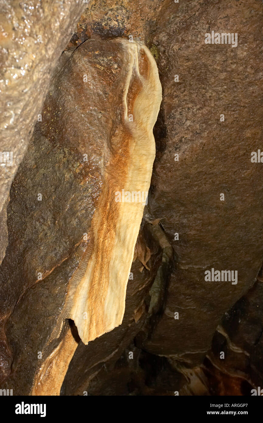 ribbon stalactites or cave streaky bacon Stock Photo - Alamy