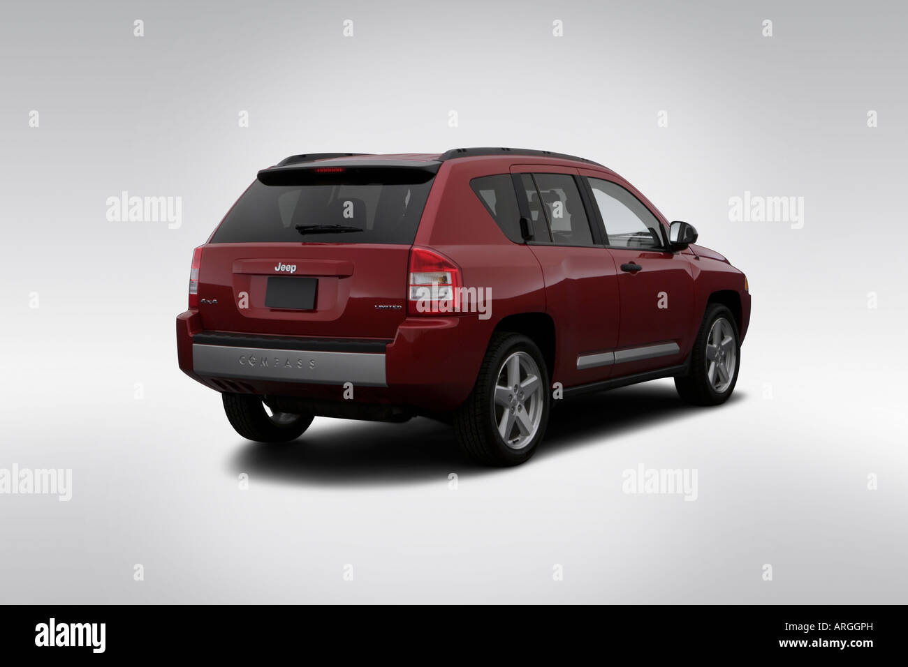 2007 Jeep Compass Limited in Red - Rear angle view Stock Photo - Alamy