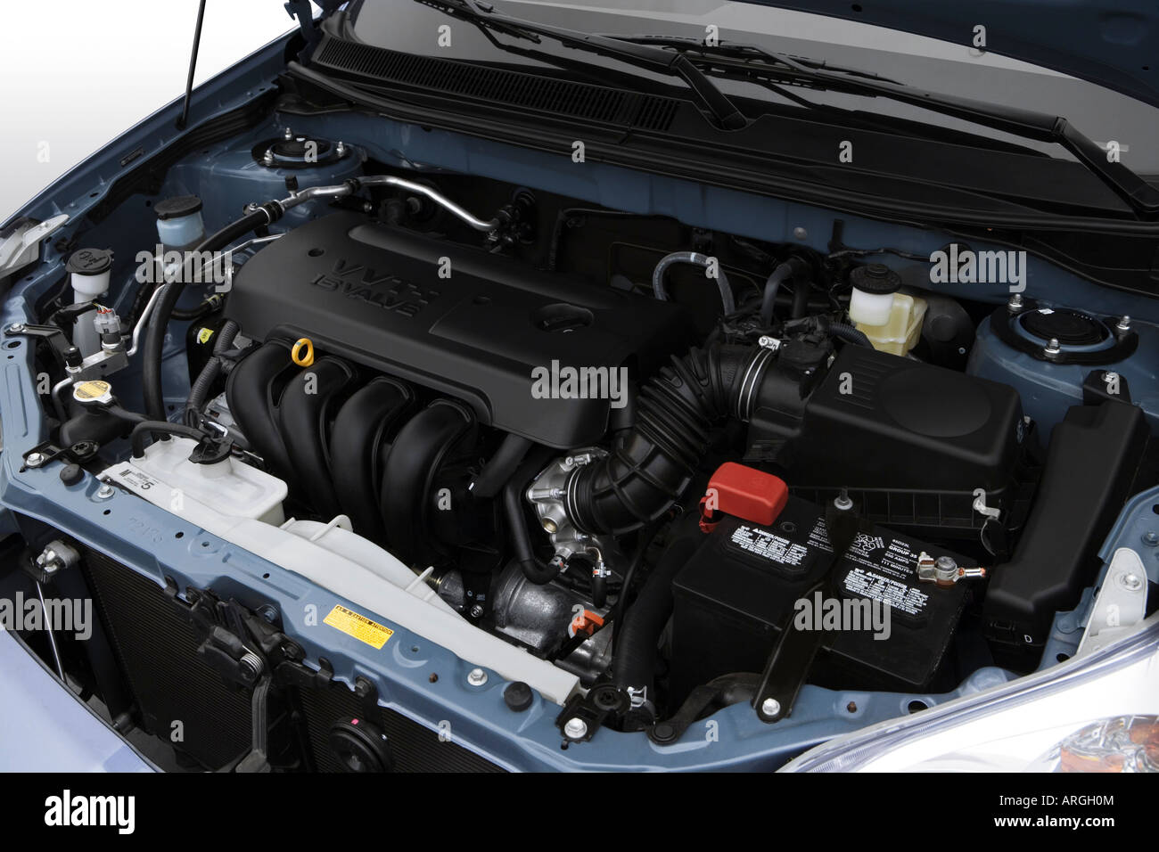 2007 Toyota Corolla Matrix in Blue - Engine Stock Photo - Alamy