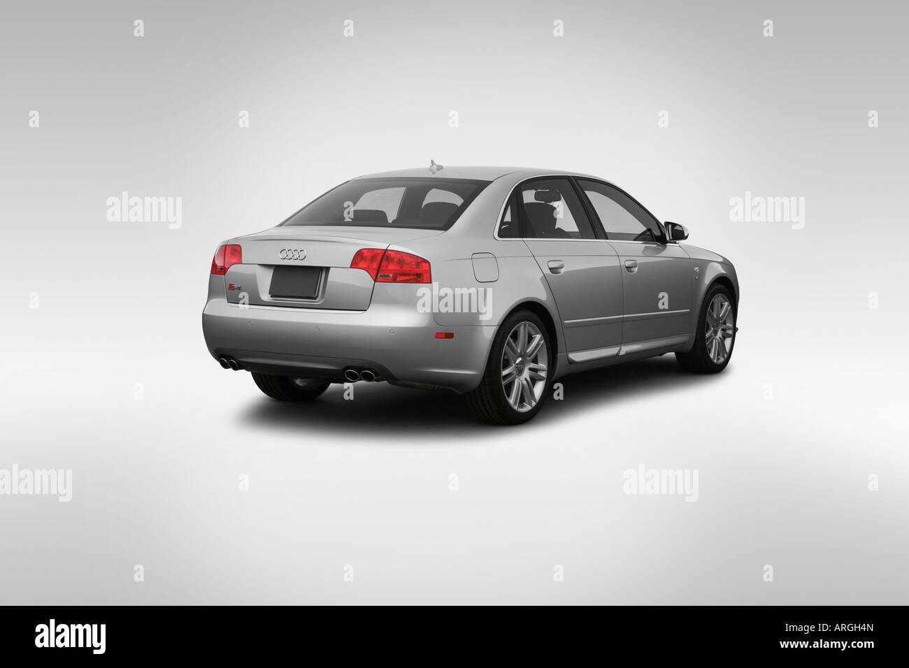 2007 Audi S4 in Silver - Rear angle view Stock Photo - Alamy
