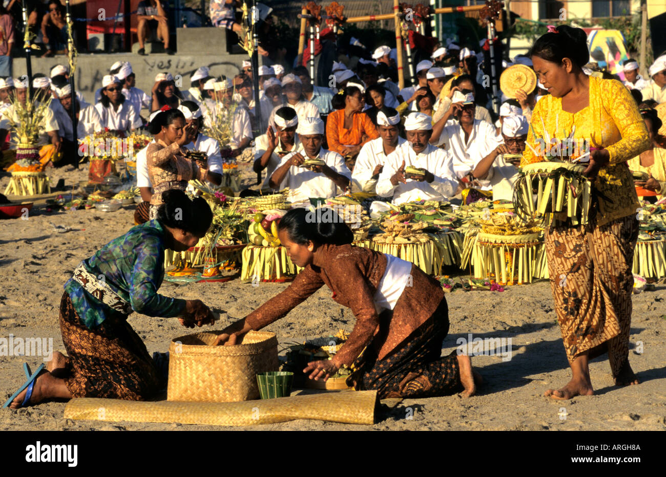 Kuta Beach, Ceremony Bali funereal cremation Balinese funeral ...