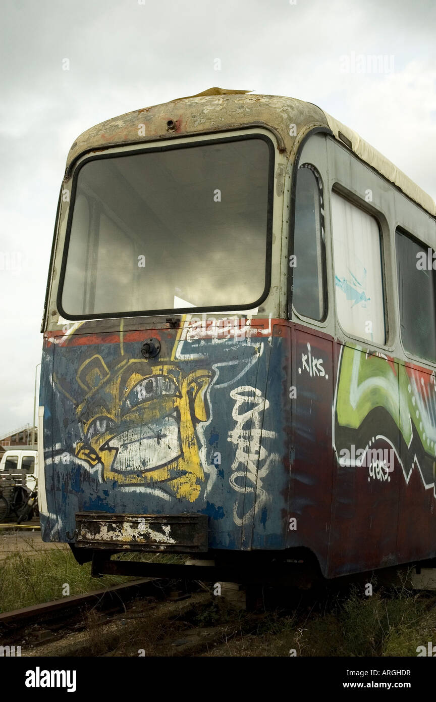Broken tram hi-res stock photography and images - Alamy
