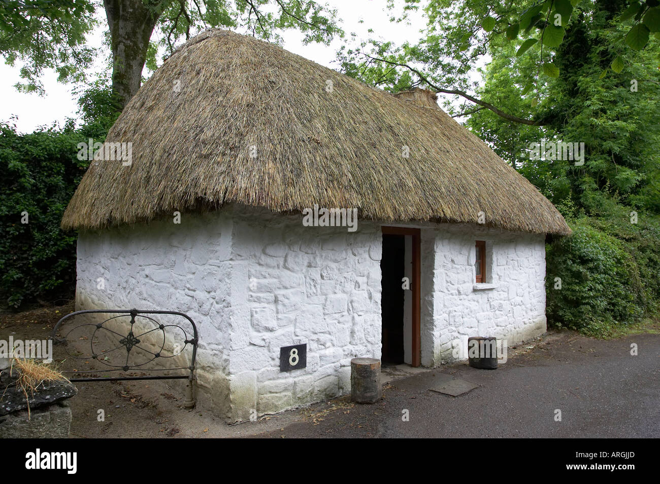 traditional thatched one roomed dwelling cottage of a poor landless ...